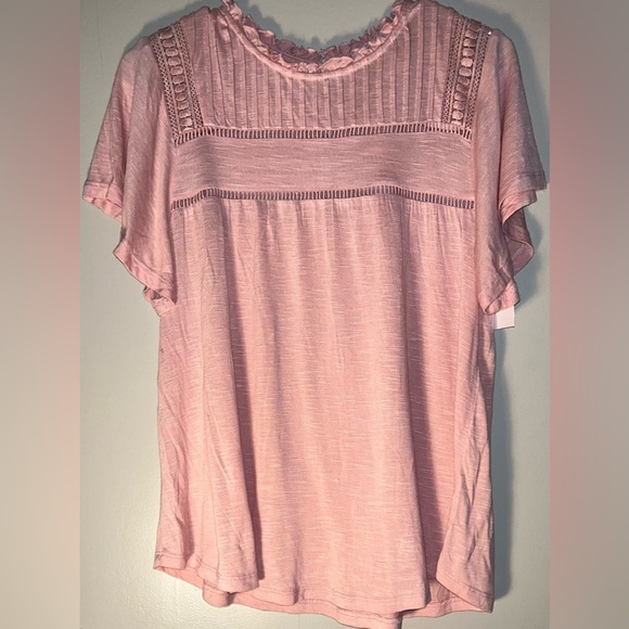 American Rag | Tops | Nwt American Rag Peach Dressy T Shirt Design On ...